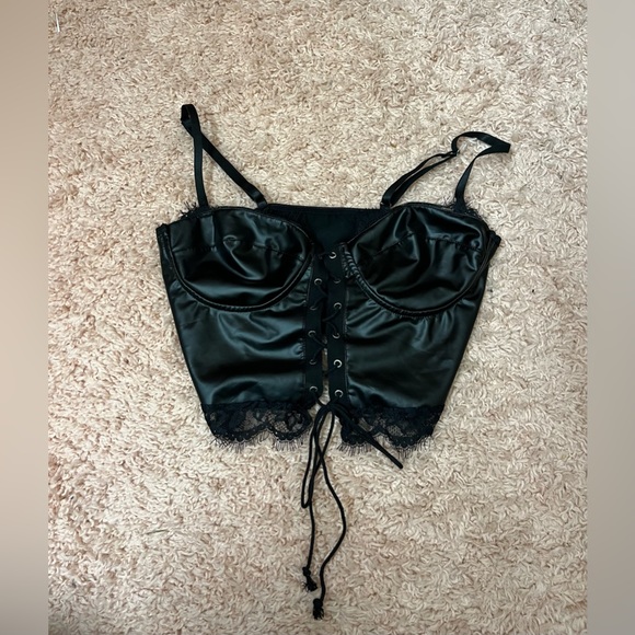 Tops | Black Party Top That Ties In The Front | Poshmark